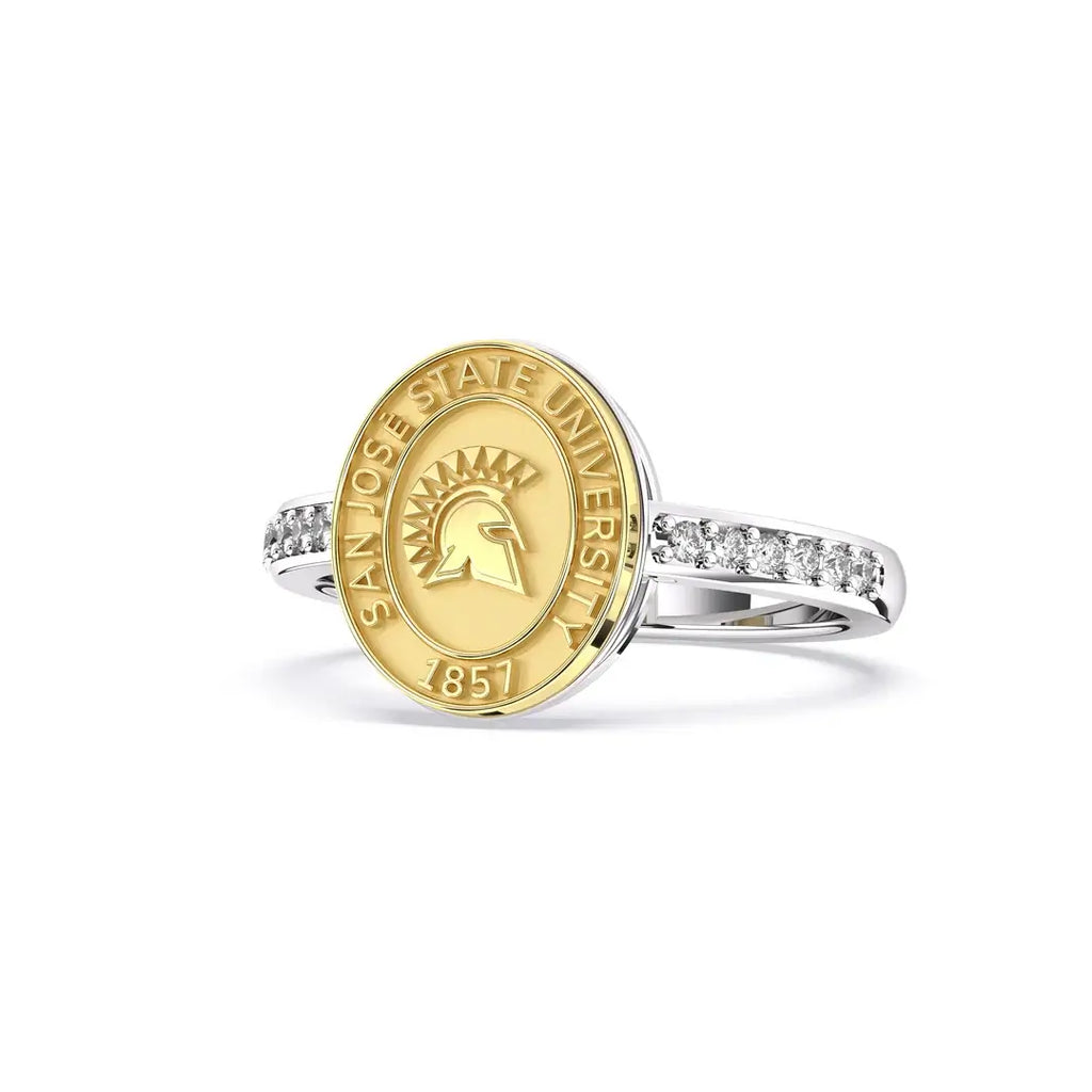 San Jose State University Ring 228 Vida SJSU Platinum Silver