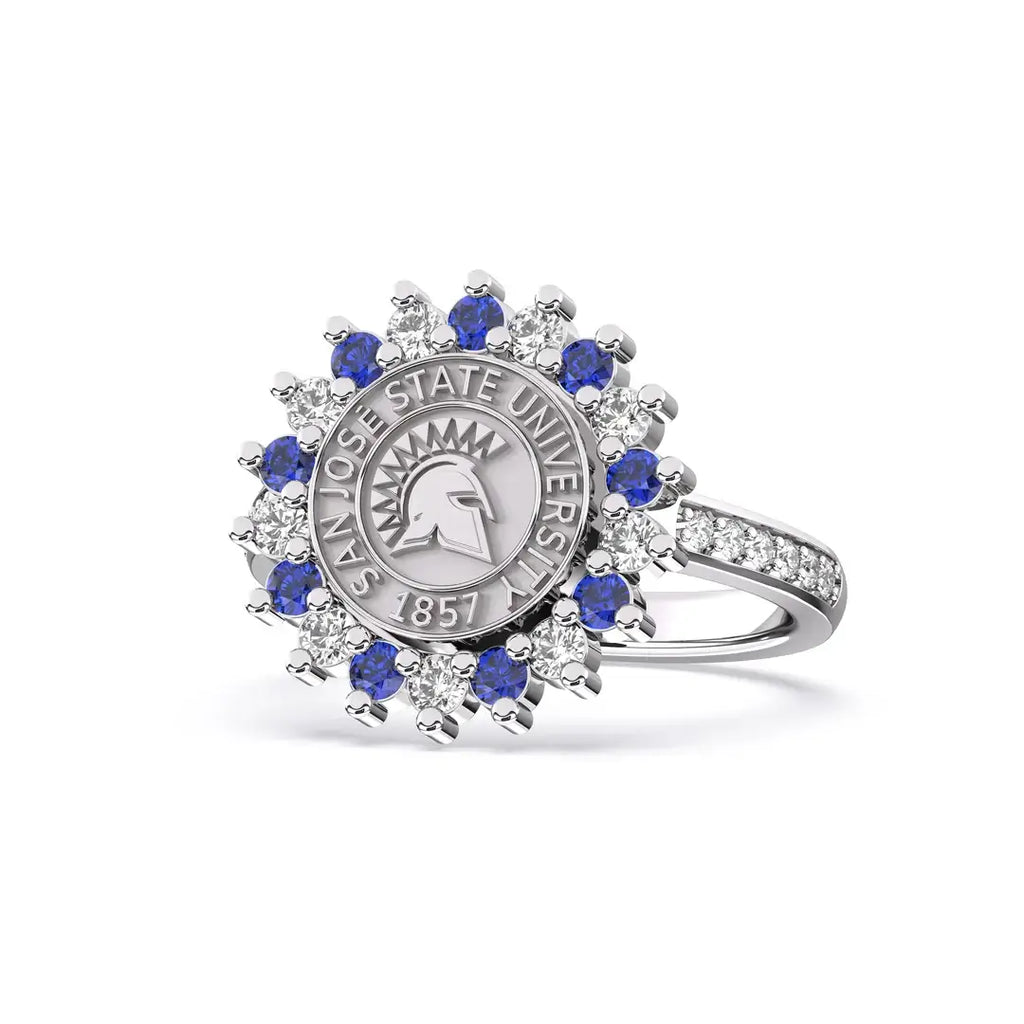 San Jose State University Ring 245 SJSU Platinum Silver