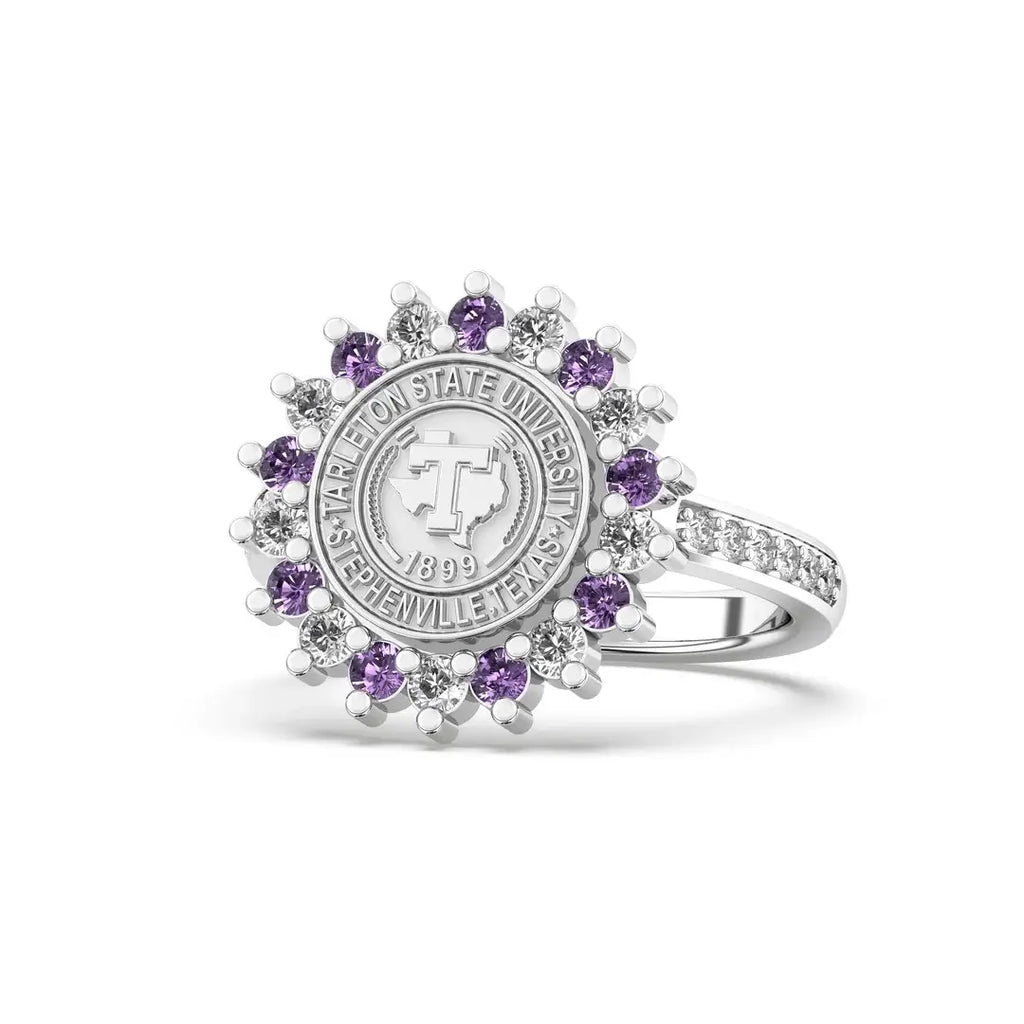 Tarleton State University Ring 245 Prestige Platinum Silver