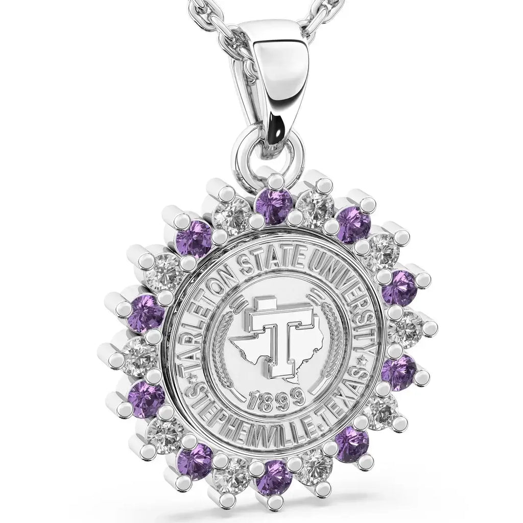 Tarleton State Necklace 245 Prestige Platinum Silver