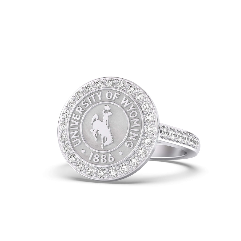 University of Wyoming Ring | 249 Eternity | Platinum Silver