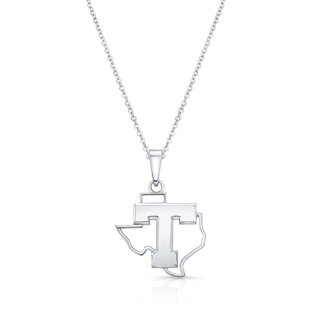 Tarleton Texas Pendant Necklace Sterling Silver